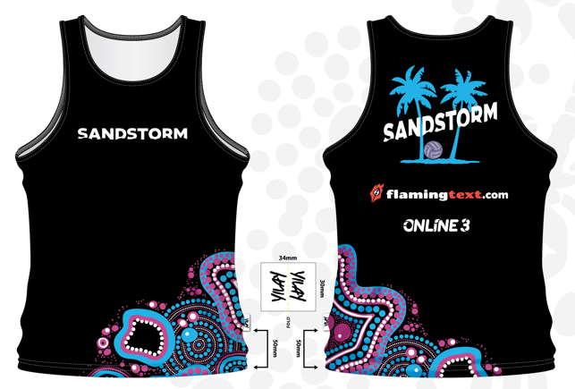 Sandstorm Signature Singlet | Black – Sandstorm Beach Club
